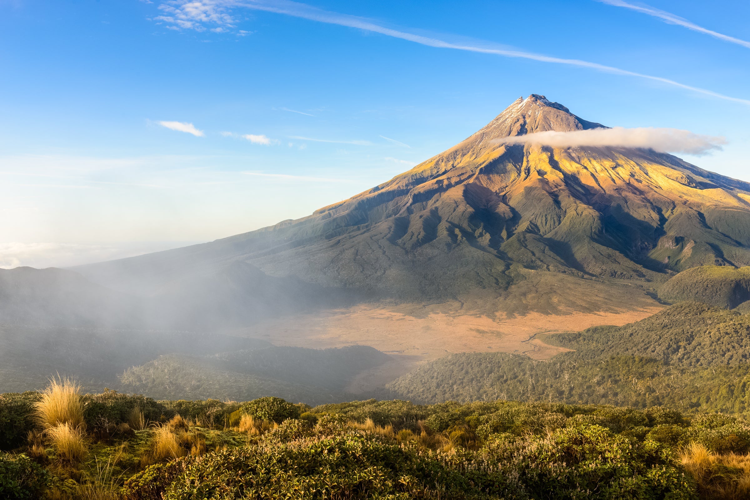 Clearing cloud over Mt Tarakani – Jason Law Gallery